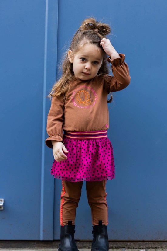 Quapi baby meisjes jurk Sasha Brown Fudge | bol.com