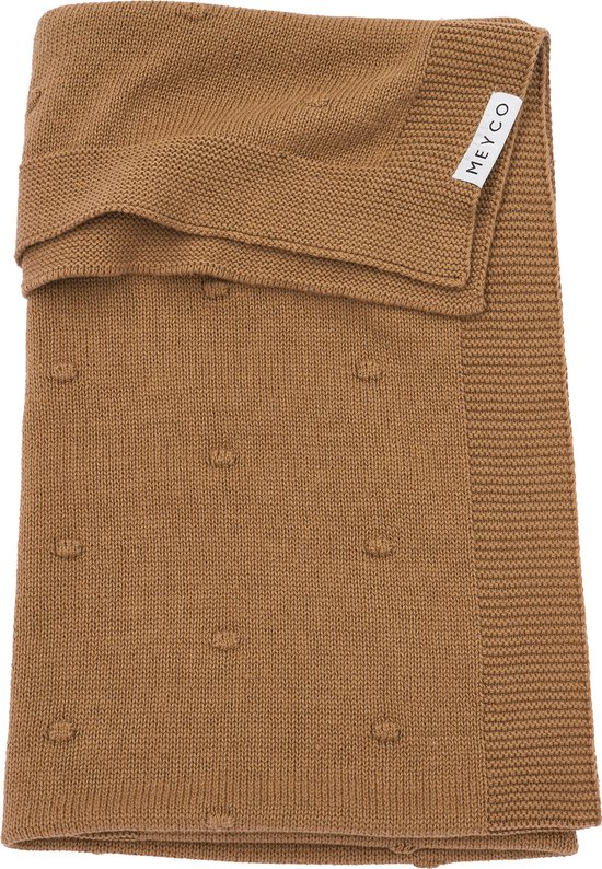 Meyco Mini Knots wiegdeken - toffee - 75x100cm | bol.com