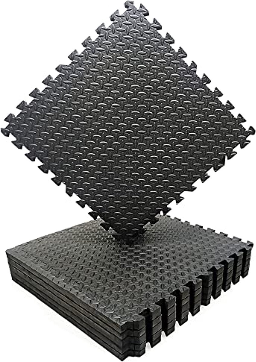 Happygetfit - Vloerbescherming In elkaar grijpende mat 1,9 cm extra dik ...