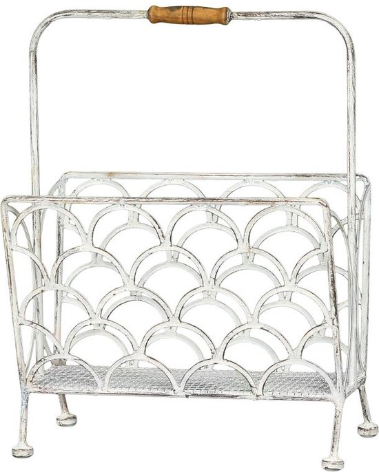 Tijdschriftenrek - Tijdschriftenhouder - Staand - Metaal - Wit ...