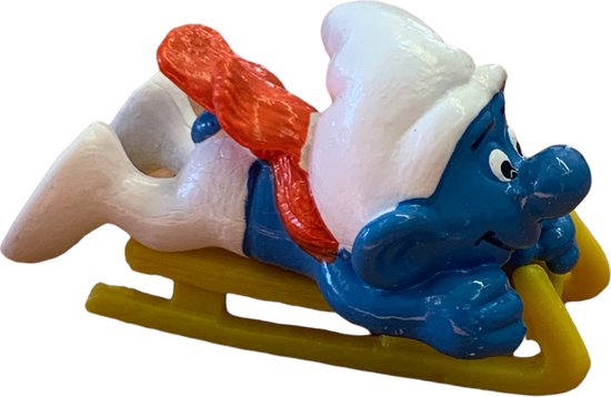 De smurfen - supersmurf 40201 - smurf op de slee - kunststof - schleich ...