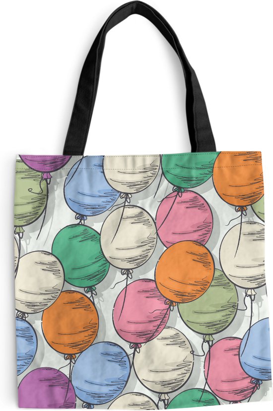 Schoudertas - Strandtas - Shopper Ballonnen - Patroon - Feest - 45x45 ...