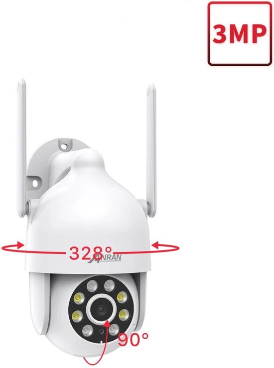 Beveiligingscamera WiFi - 3MP -1920P - Binnen en Buiten - Motion Tracking - IP Camera... | bol