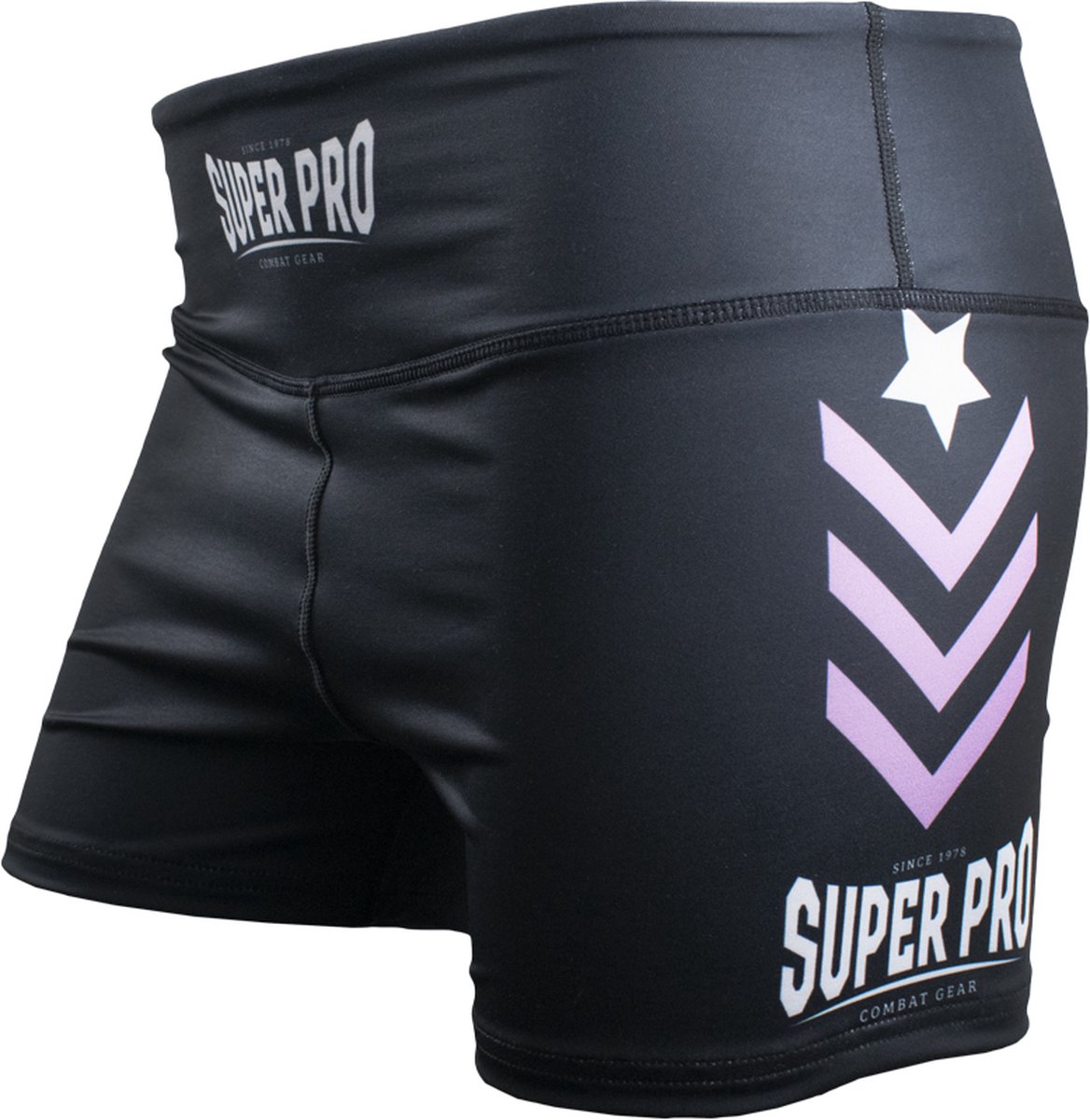 Super Pro Short Tight Dames No Mercy Wit/Paars/Zilver - S | bol