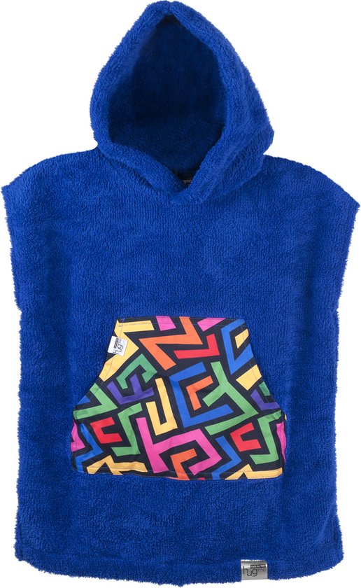 Lil Hug koningsblauwe doolhof poncho perfect voor zowel het strand als ...