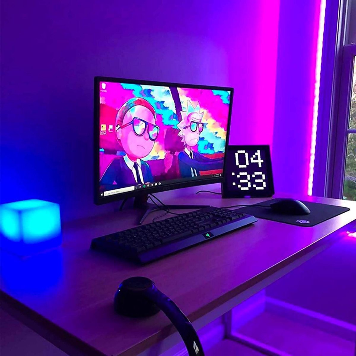 PixelPic - 8 Bit Digital Frame Clock, LED-Anzeige, Uhr, Bluetooth ...