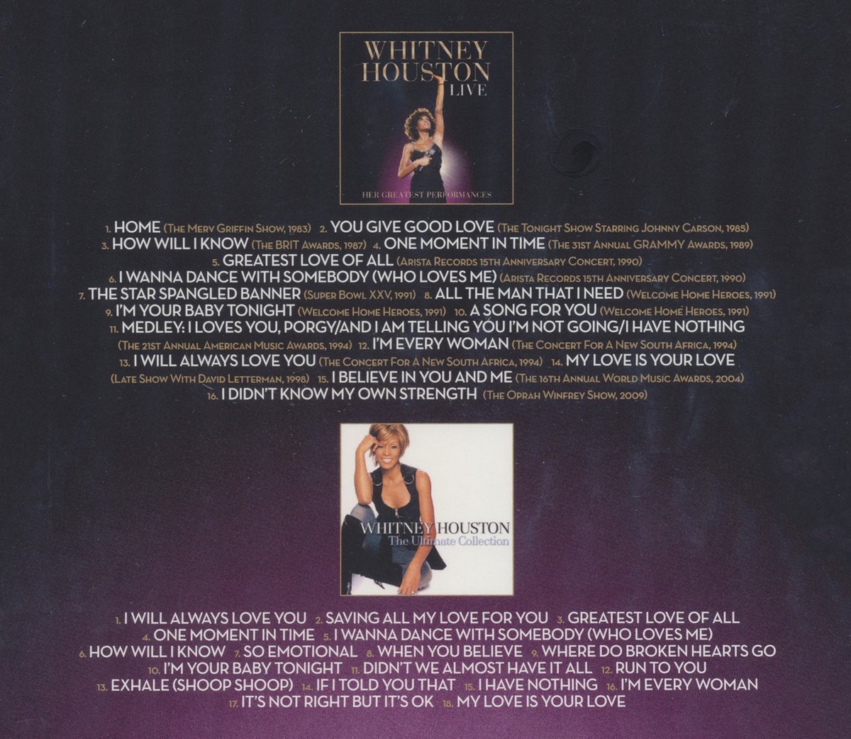 Whitney Houston - Her Greatest Performances + Ultimate Collection ...