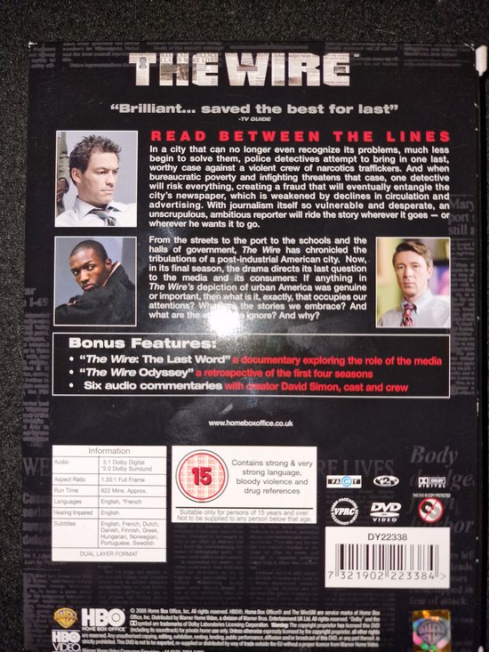 Wire - The Complete Fifth Season (Dvd), Dominic West | Dvd's | bol