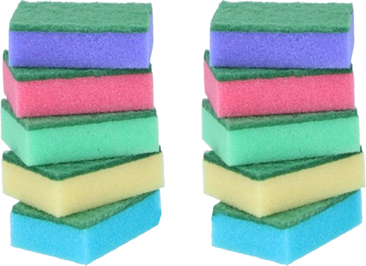 Lifetime Clean Schuurspons Assorti - Schoonmaakspons - Multicolor - 10 ...