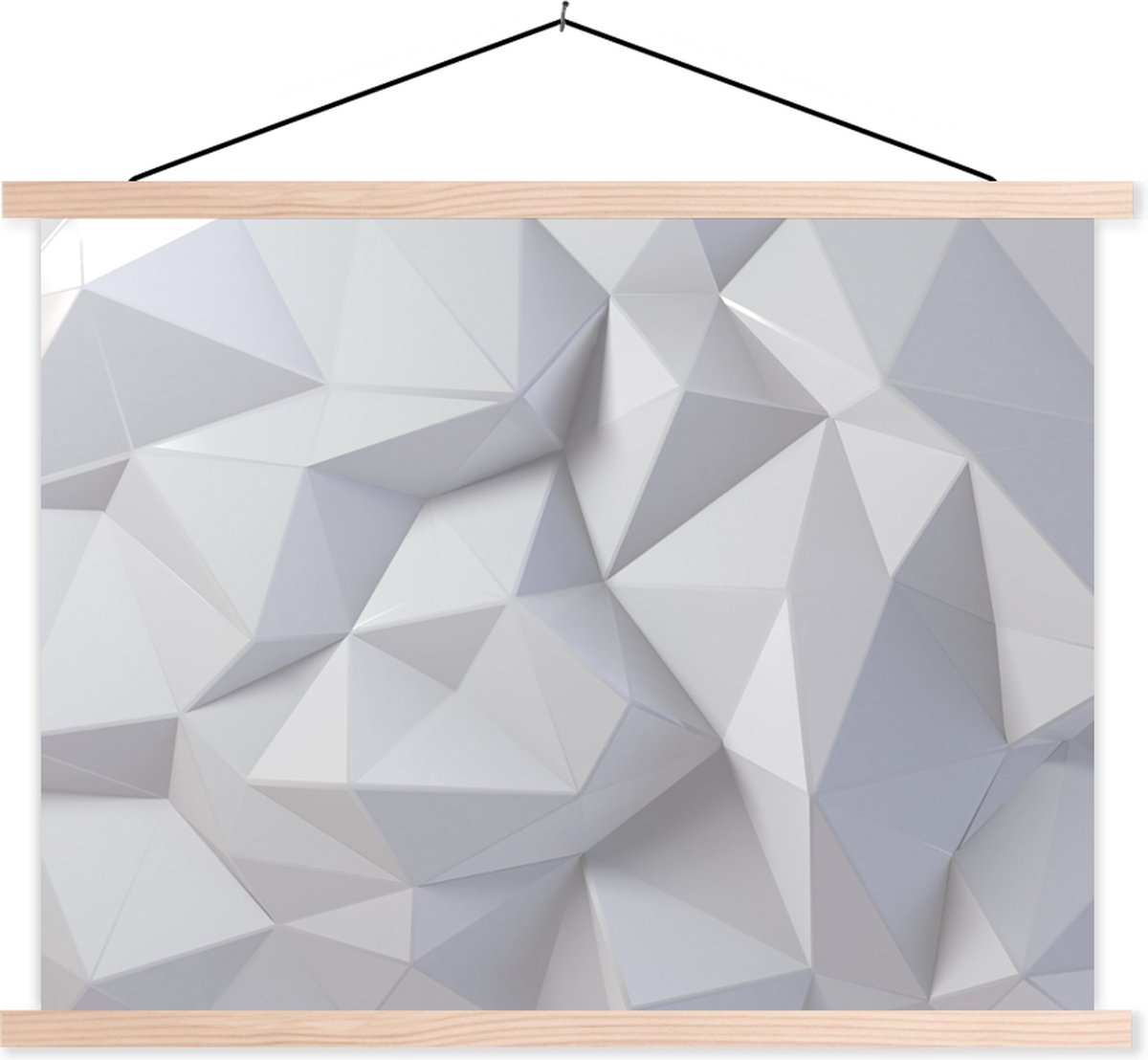 affiche textielposter low poly figures lattes vierges 60x45 cm | bol.com