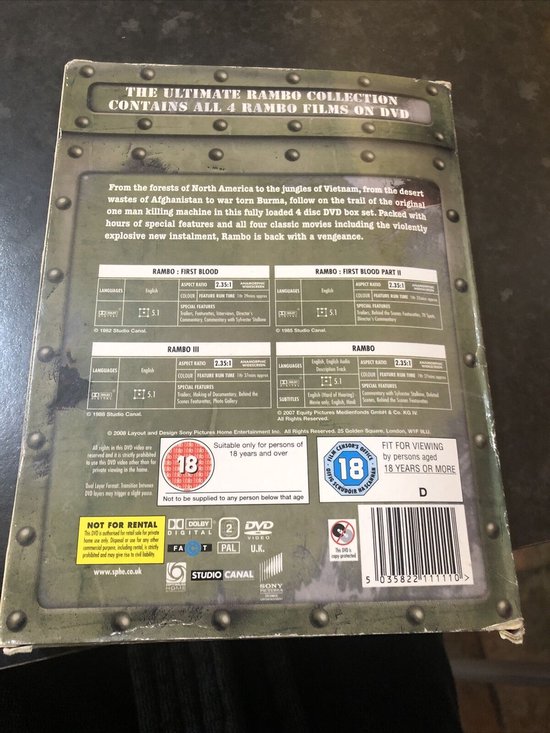 Ultimate RAMBO collection 1-4 (Dvd), Richard Crenna | Dvd's | bol