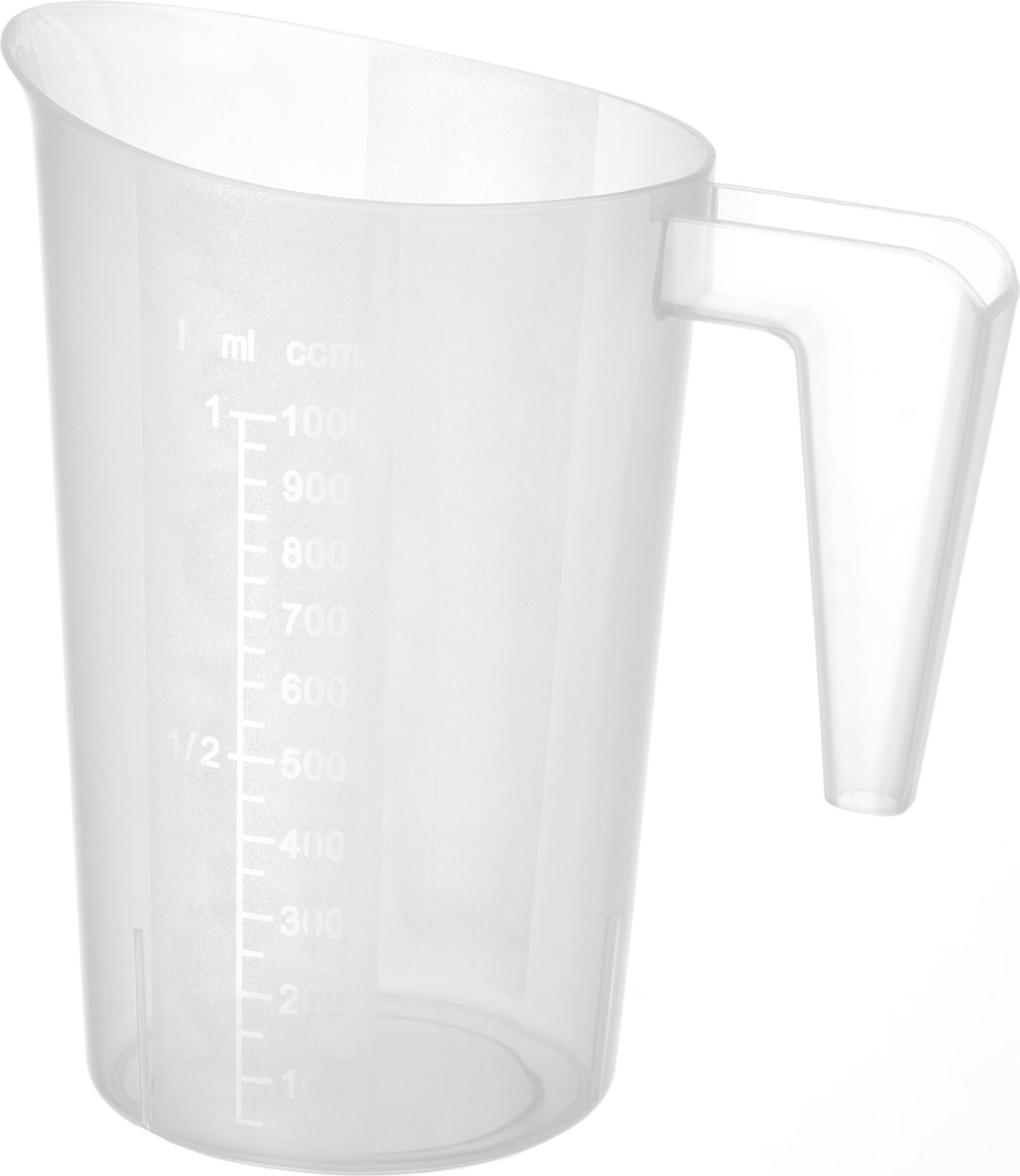 Hendi Maatbeker 1 Liter - Kunststof Maatkan Stapelbaar - Ø12,4 x (H ...