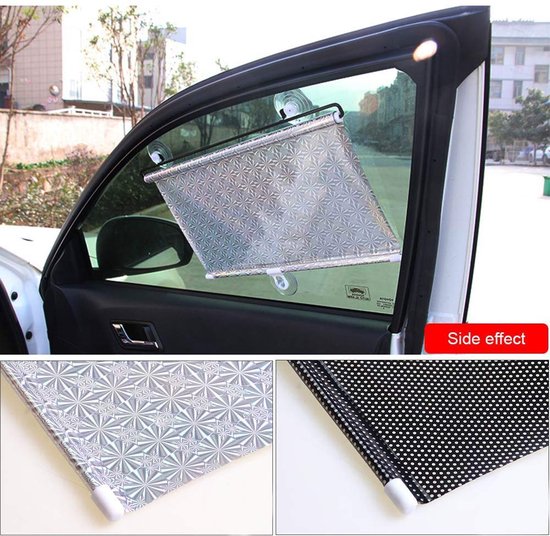 Autoraam Zonnescherm - Intrekbaar Opvouwbaar Voorruitschermgordijn ...