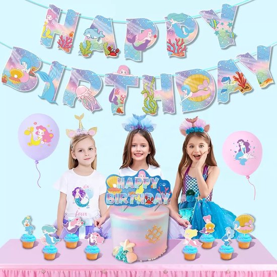 Zeemeermin Verjaardag Versiering - Zeemeermin Thema - Mermaze Mermaidz ...