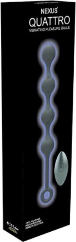 QUATTRO Remote Control Vibrating Pleasure Beads - Black | bol