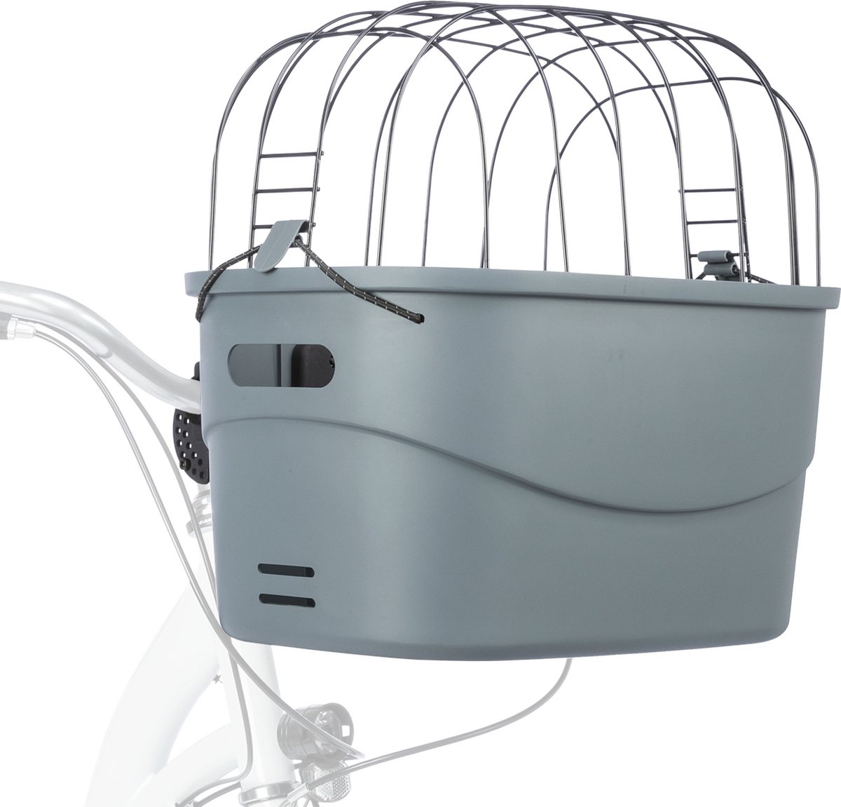 Trixie Stuur-Fietsmand Kunststof Grijs - 42X30X39 CM TOT 5 KG | bol.com