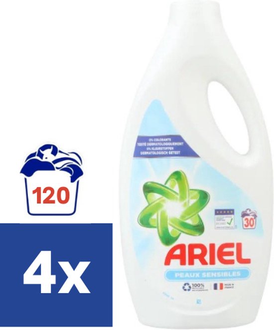 Ariel Sensitive Vloeibaar Wasmiddel - 4 x 1.65 l (120 Wasbeurten) | bol.com