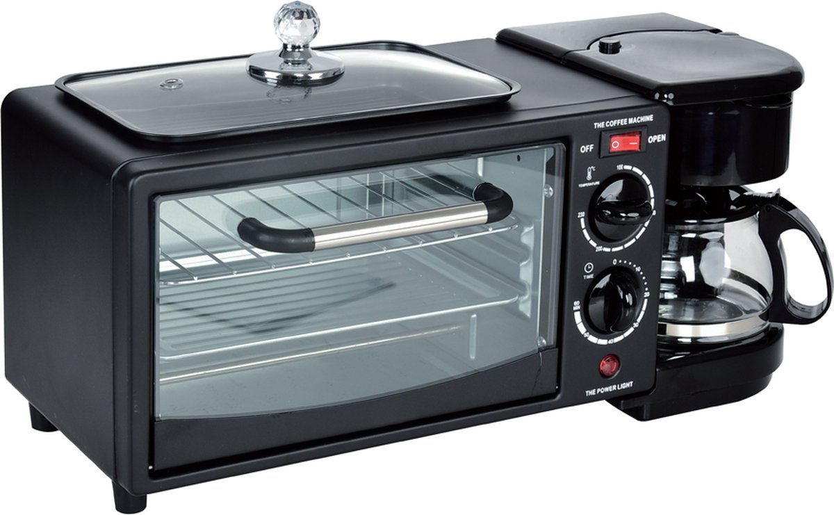 KitchenPrince Machine à pain et petit-déjeuner 3 en 1 - cafetière ...
