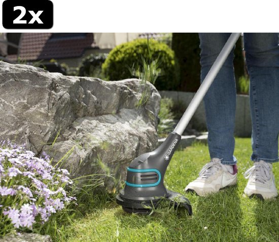 2x GARDENA Accu Trimmer SmallCut Li-23R Grastrimmer (gemotoriseerd ...