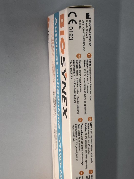 25 stuks BioSynex corona zelftest-Covid-19 Ag BSS zelftest-zelftesten ...