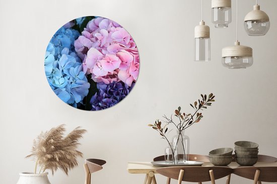 Behangcirkel - Hortensia - Bloemen - Plant - Natuur - Rond behang ...
