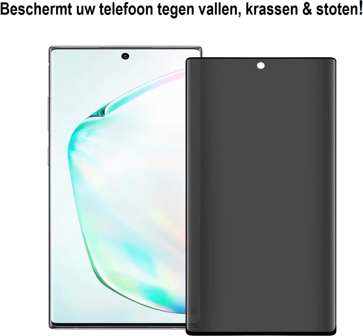 Screenz® - PRIVACY Screenprotector geschikt voor Samsung Galaxy Note 20 ...