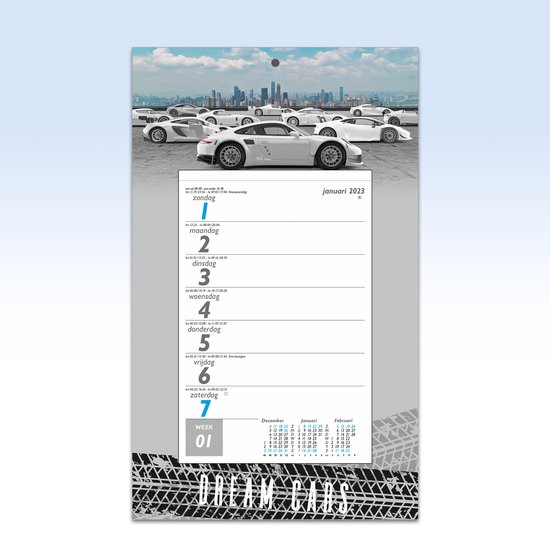 Weekblok Weekkalender op schild - 20x33 cm met ophangoog - Weekkalender ...