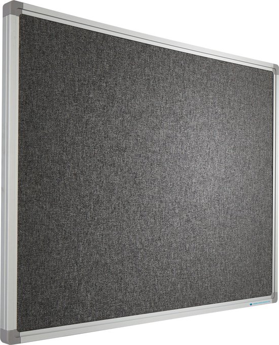 Prikbord Camira stof PRO - Aluminium frame - Eenvoudige montage - Punaises -... | bol.com