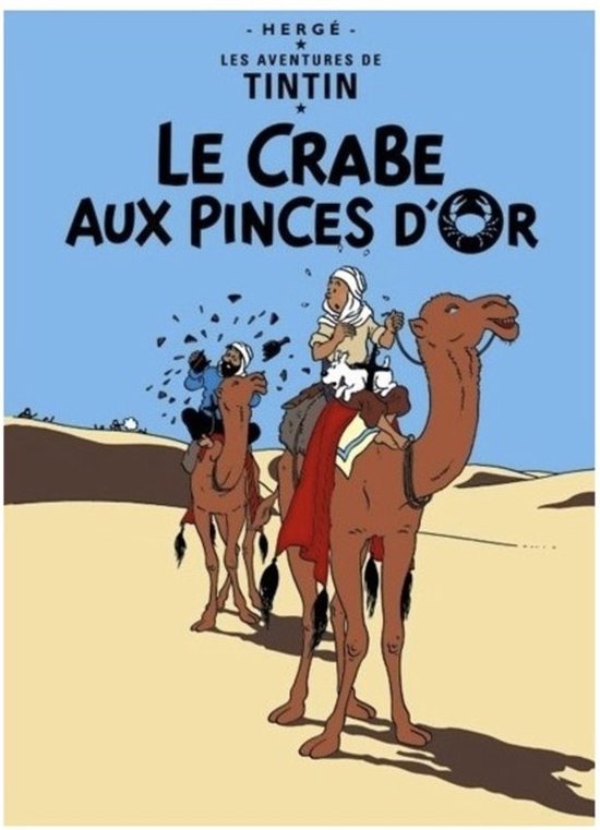 Kuifje Poster van album 'de krab met de gouden scharen' Franstalig ...