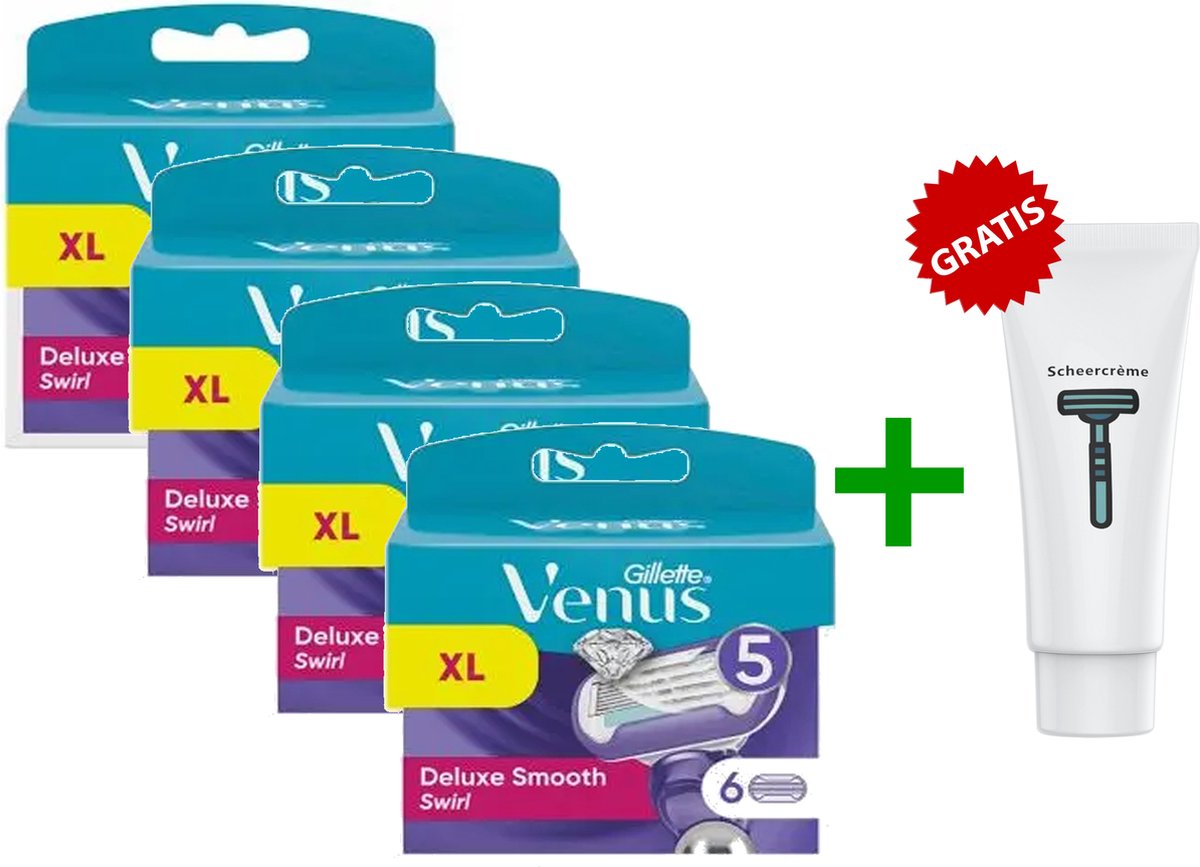 Gillette - Venus Swirl Deluxe Smooth - Lames de rasoir - 24 pièces ...