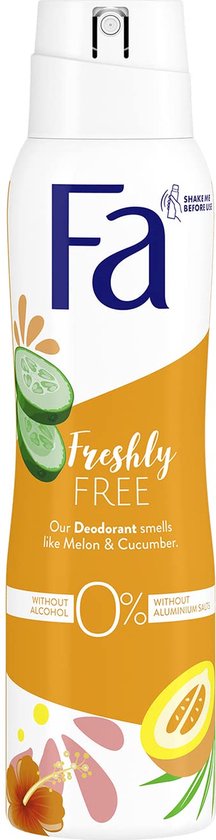 Fa - Deodorant - Spray - Fresh & Free - Cucumber & Melon Scent - 6 x ...