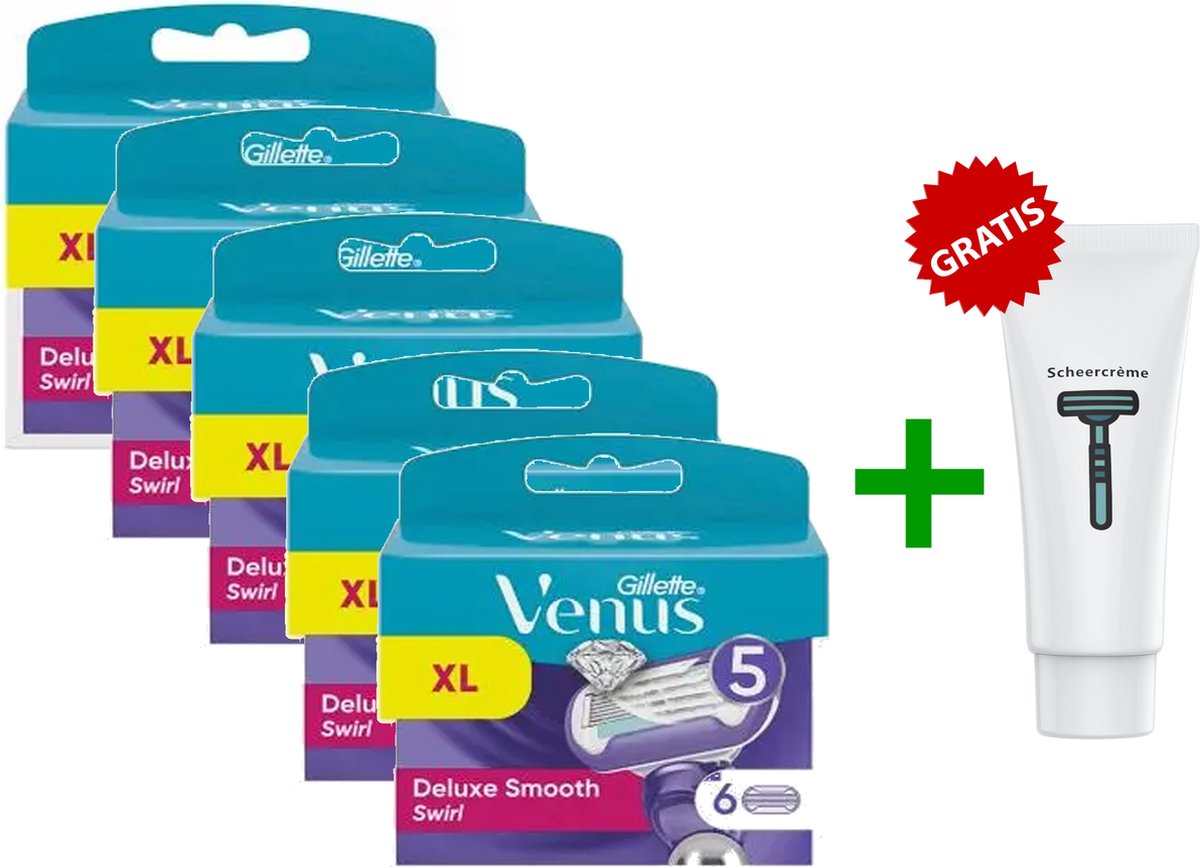 Gillette – Venus Swirl Deluxe Smooth - Scheermesjes - 30 Stuks + GRATIS ...
