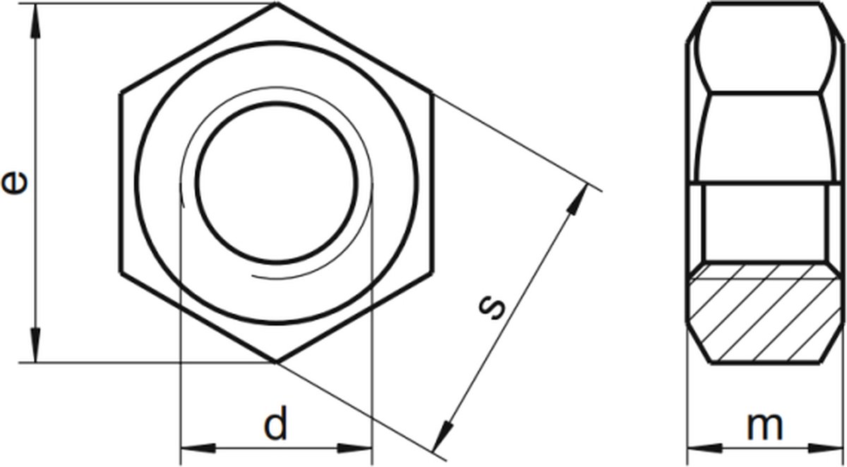 Moer M8 - Rvs 316 - DIN 934 - Per 100 stuks | bol.com