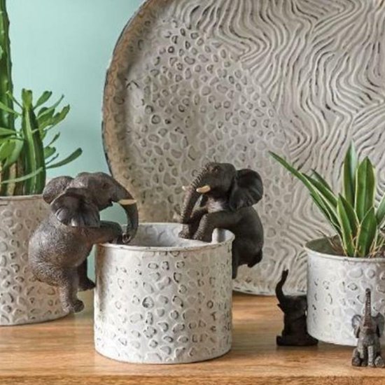 Olifant bloempot hanger polystone 16cm - Parlane | bol.com
