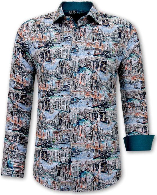 Overhemden met Schilderij Print Heren - 3117 - Groen | bol.com