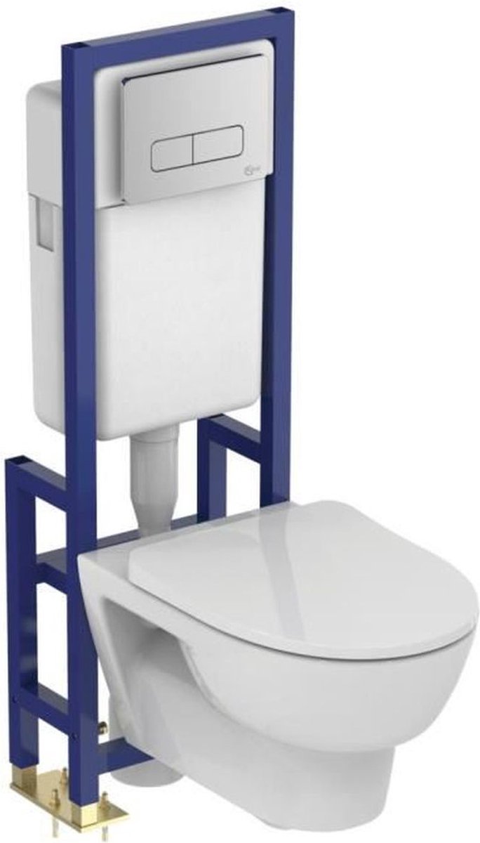 IDEAL STANDARD Ensemble complet WC suspendu sans rebord Giovo - Bâti ...