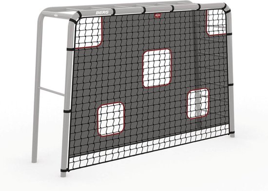 BERG PlayBase Voetbal Target Net L - Voor Large Frames - Zwart/Rood | bol
