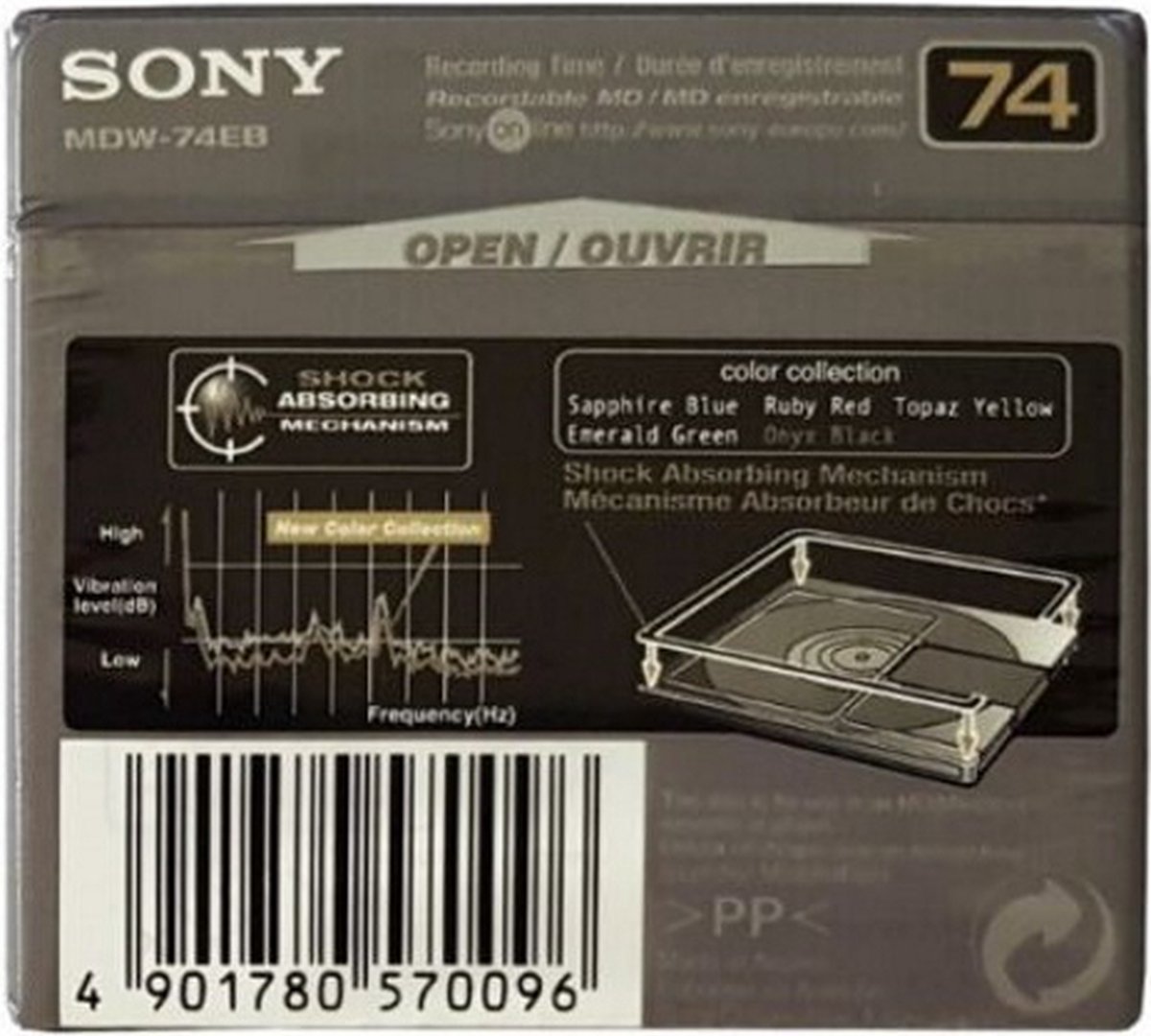 Sony Mini Disc MDW74EB Onyx Black Color Collection | bol.com
