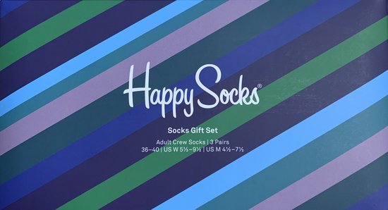 Happy Socks - gift box - giftbox - set - 3 paar - maat 36 - 40 | bol