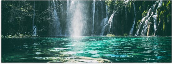 WallClassics - Poster Glossy - Cascade à Clear Lake - 90x30 cm Photo ...