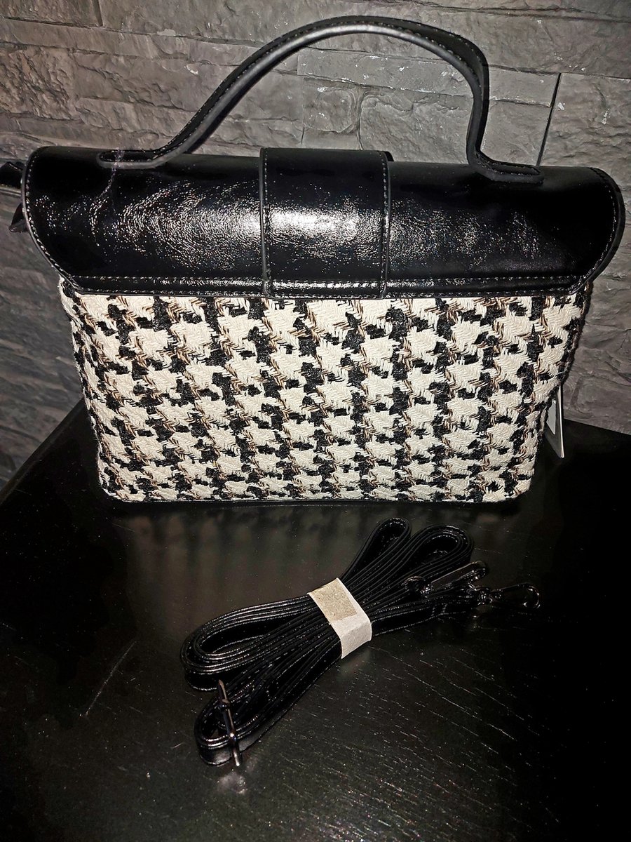 Handtas Zwart Wit geruit | bol.com