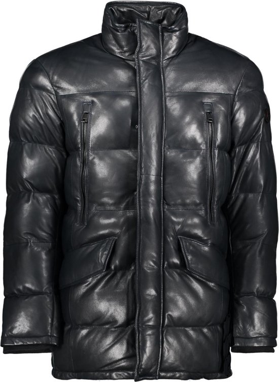 Donders Jas Leather Jacket 52333 790 Blue Night Mannen Maat - 60 | bol