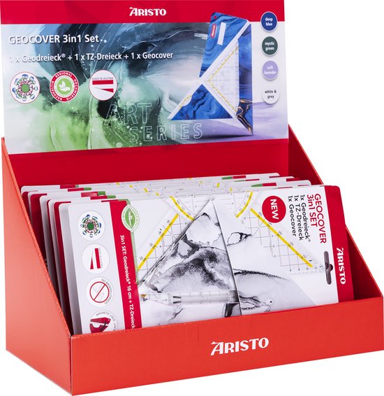 Aristo geocoverset 3in1 - display met 10 sets - geodriehoek ...