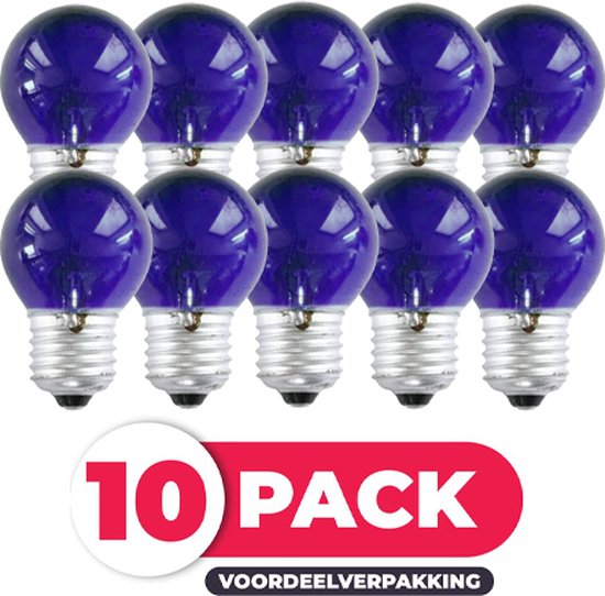 Deco Light - Party Kogellamp gekleurd P45 15W E27 Blauw - 10 stuks ...