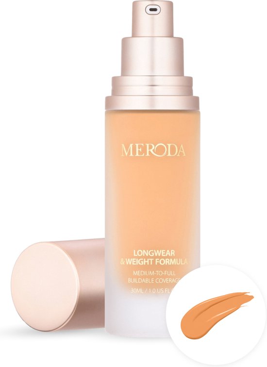 Meroda Universal Foundation - 9C | Lichtbeige met een gouden ...