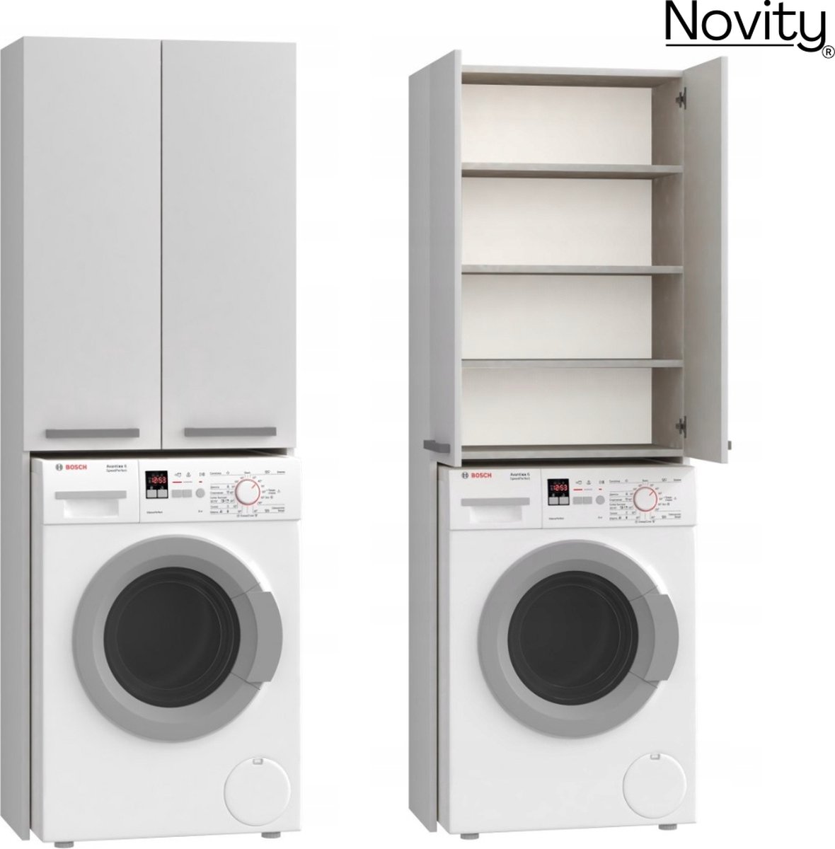 Novity® Wasmachine Ombouw kast - Meubel - Wasdroger Kast - Black friday ...