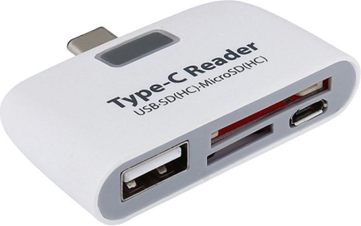 TF + SD-kaart + USB-poort naar USB-C / Type-C adapter Kaartlezer ...