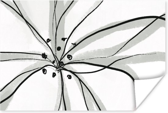 Poster Zwart wit - Natuur - Bloemen - Kamer decoratie aesthetic ...