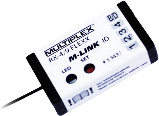 Multiplex RX-4/9 FLEXX 4-kanaals ontvanger 2,4 GHz Stekkersysteem Uni ...