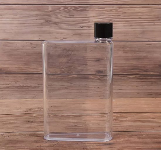 Drinkfles - Platte Waterfles - Transparant Drinkfles - Waterfles ...